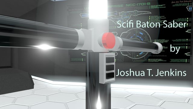 Joshua T Jenkins - Low Poly Sci-fi Space Baton Sabre