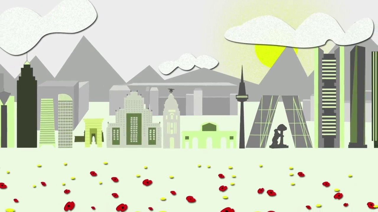 ArtStation - Madrid Skyline Animation