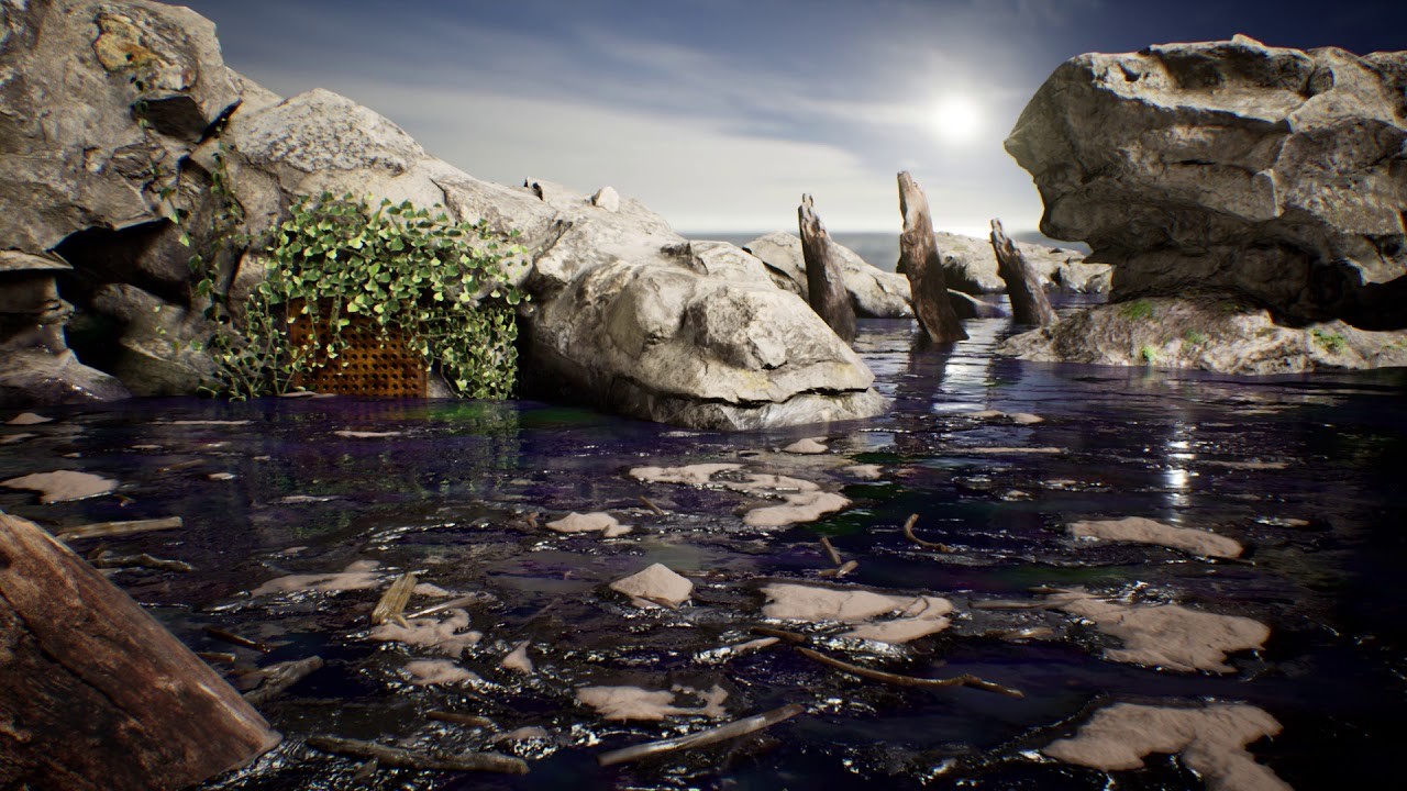 ArtStation - Quixel Mixer Contest - Polluted Shore WIP