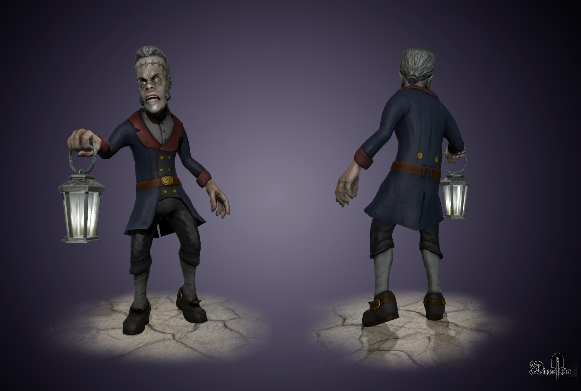 ArtStation - Zombie Butler (Animated)