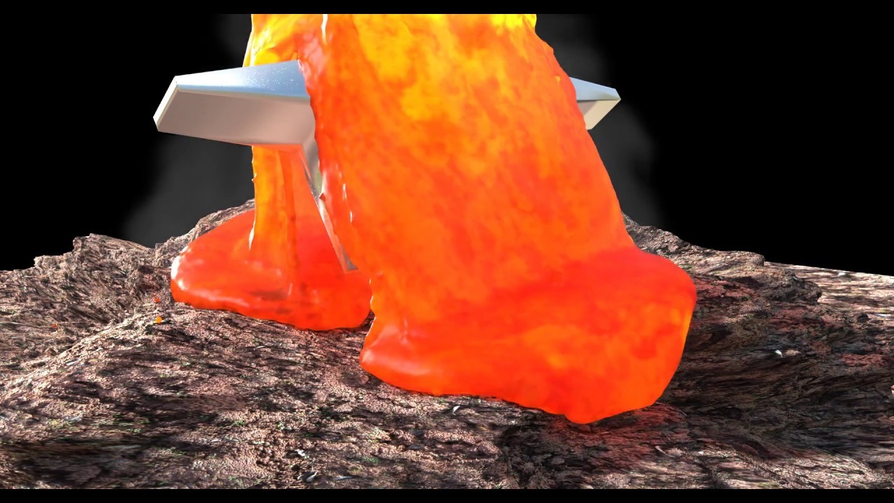 ArtStation - Lava simulation houdini and rendered with Redshift