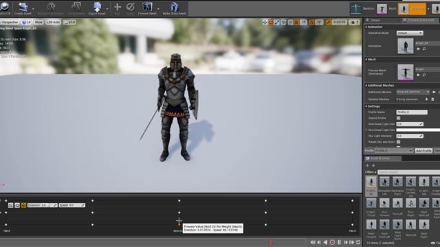 ArtStation - Knight - Movement Blendspace