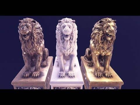 ArtStation - The statue of a lion