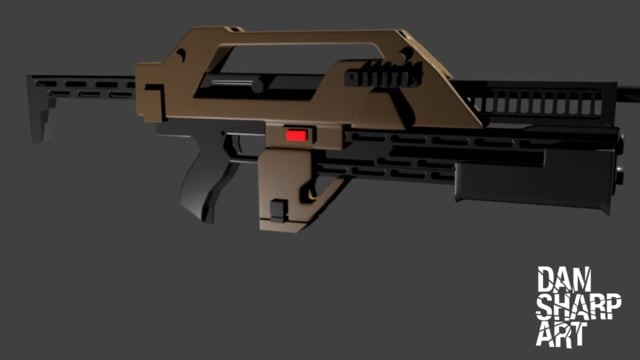 ArtStation - July 18th, 2018 - Pulse Rifle Fanart