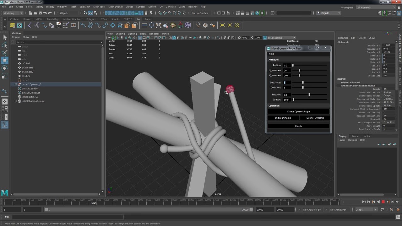 lsr CG - Maya dynamic rope