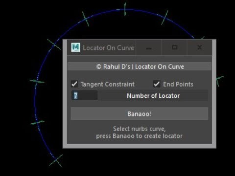 ArtStation - Locator On Curve | Maya Mel Script