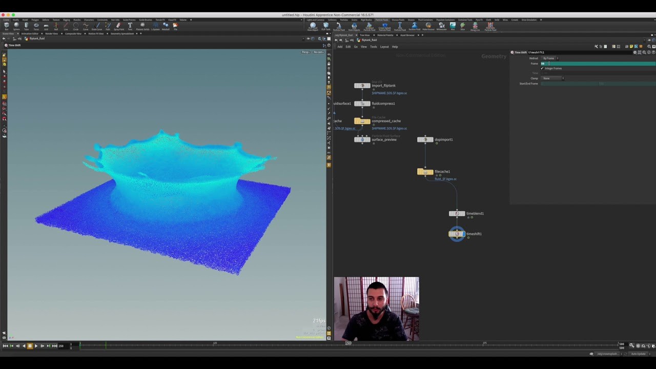 ArtStation - Houdini Fluid Sim Re-Timing (Turkce)