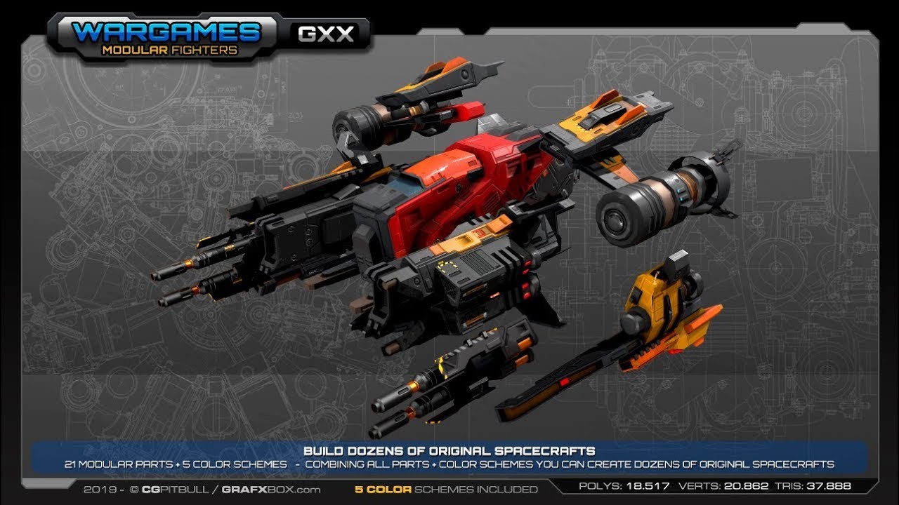 ArtStation - Modular SF Fighters GXX