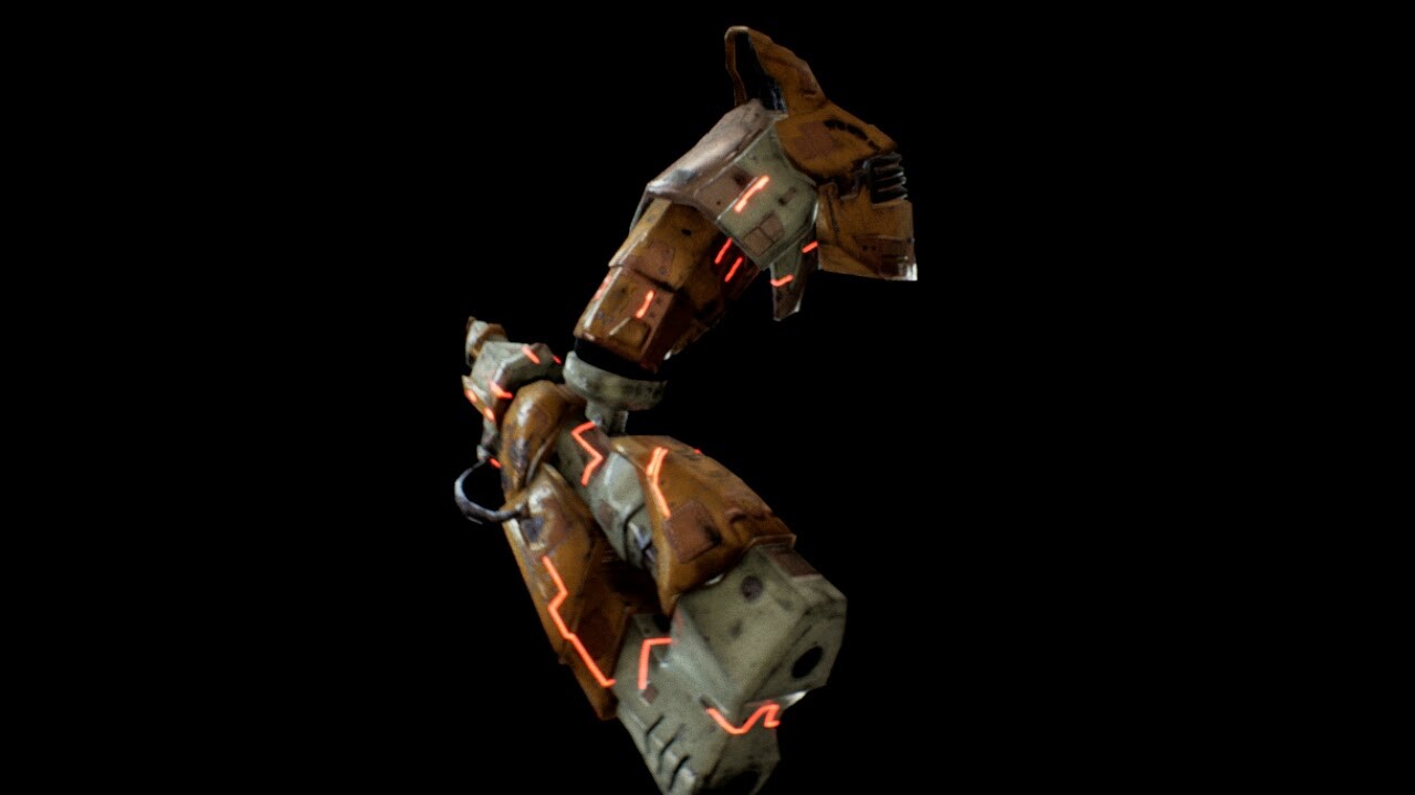 ArtStation - Mech Arm and Weapons (Rigged and Animated)