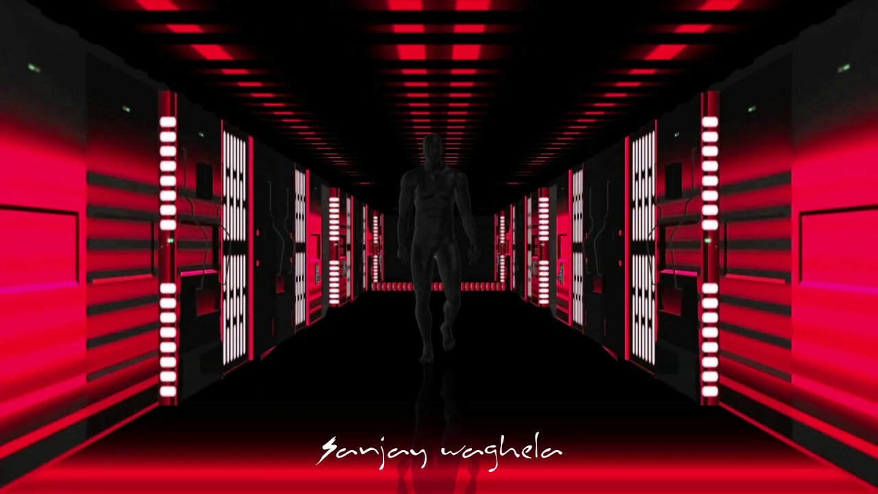 ArtStation - Walking Man Electric Light Room - Sanjay Waghela