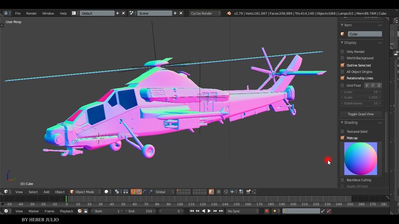 ArtStation - Blender 3D - Helicopter Wip