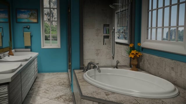 ArtStation - Tropical Bathroom