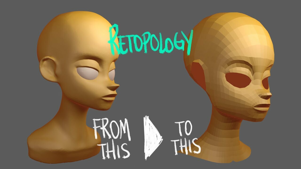 ArtStation - Head Retopo Timelapse