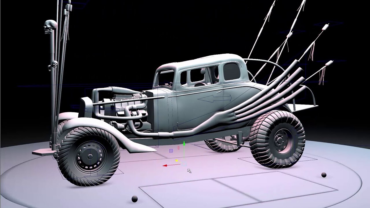 ArtStation - Nux Car (Only rigging the rendering is coming)