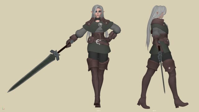 ArtStation - Walk Cycke Sword Girl