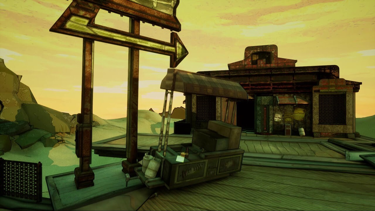 ArtStation - Level Fly-through: Boardwalk Gulch Exterior