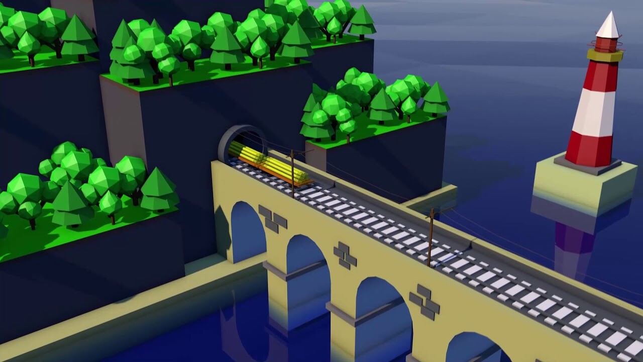 ArtStation - Cartoon train.