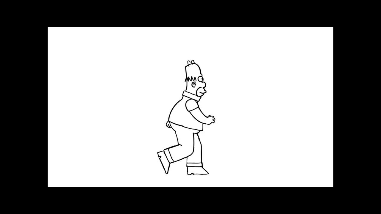ArtStation - Homer walk cycle & Jump animation (Fan-made animation)