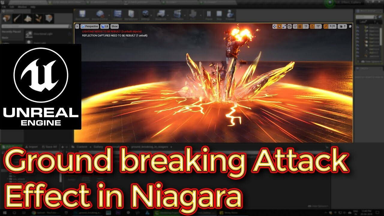 ArtStation - Unreal Engine Breaking Ground Attack Effect in Niagara Tutorial