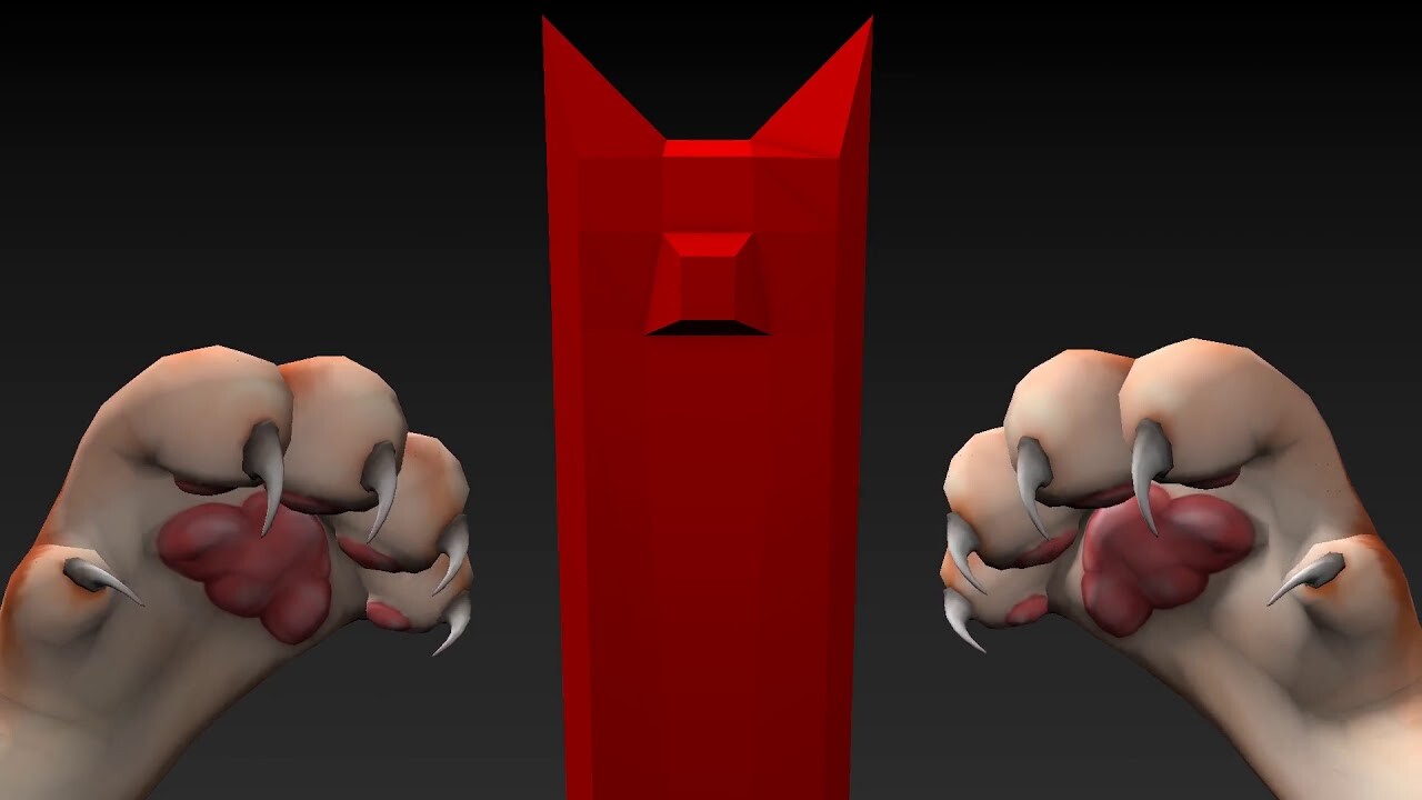 ArtStation - Cat paws 1st person animations