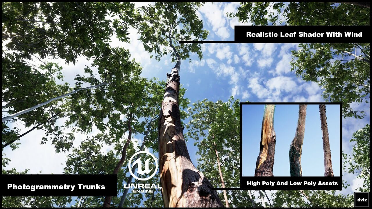 ArtStation - dviz Realistic Tree Pack _ Unreal Engine 4