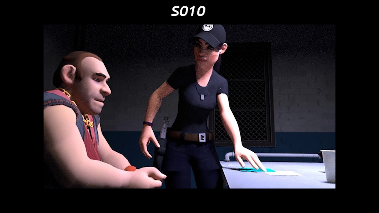 Brice Mallié (Eillam) - Animated storyboard 3D of a cinematic for an interrogation scene