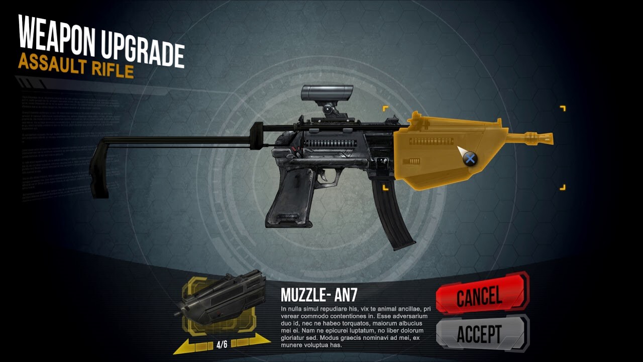 ArtStation - UI Mock Animation- Weapon customization menu