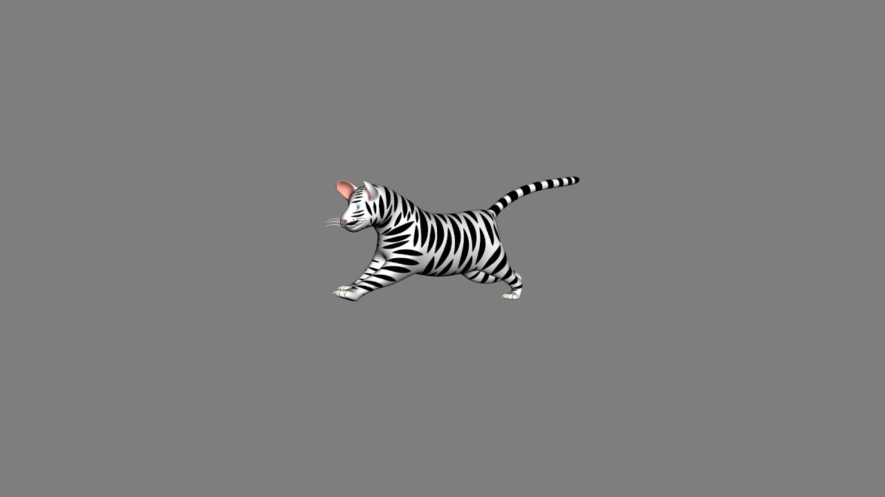 ArtStation - 3D Cartoony Tiger Running Animation