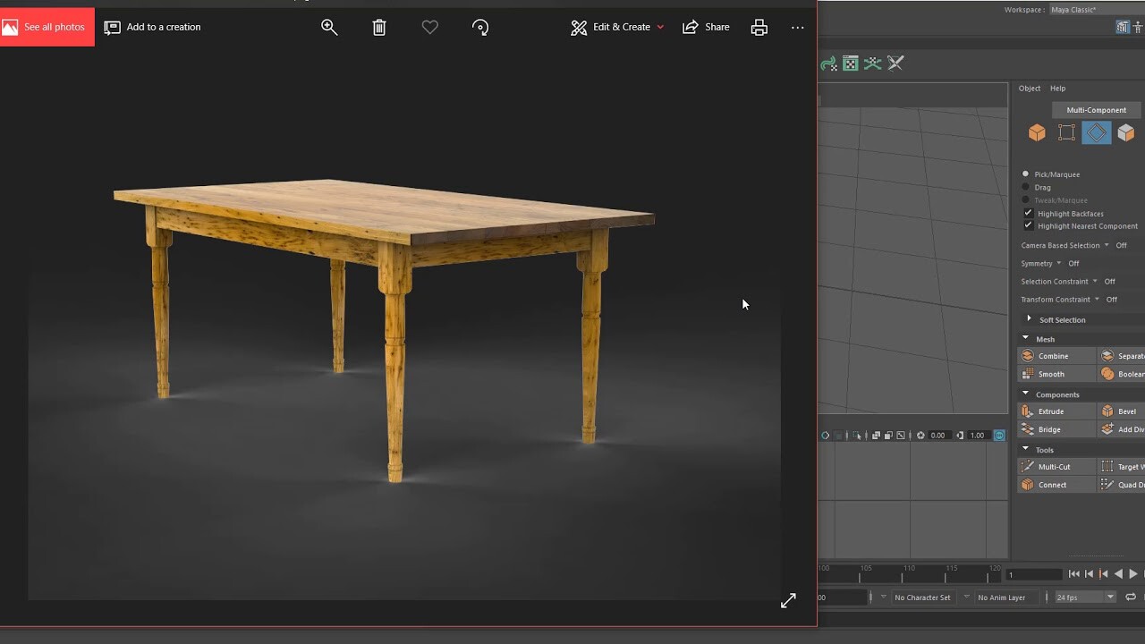 ArtStation - making a table in maya