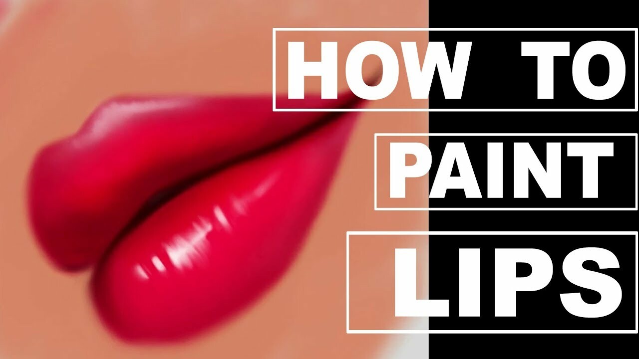 ArtStation - How to paint Lips Digital art tutorial