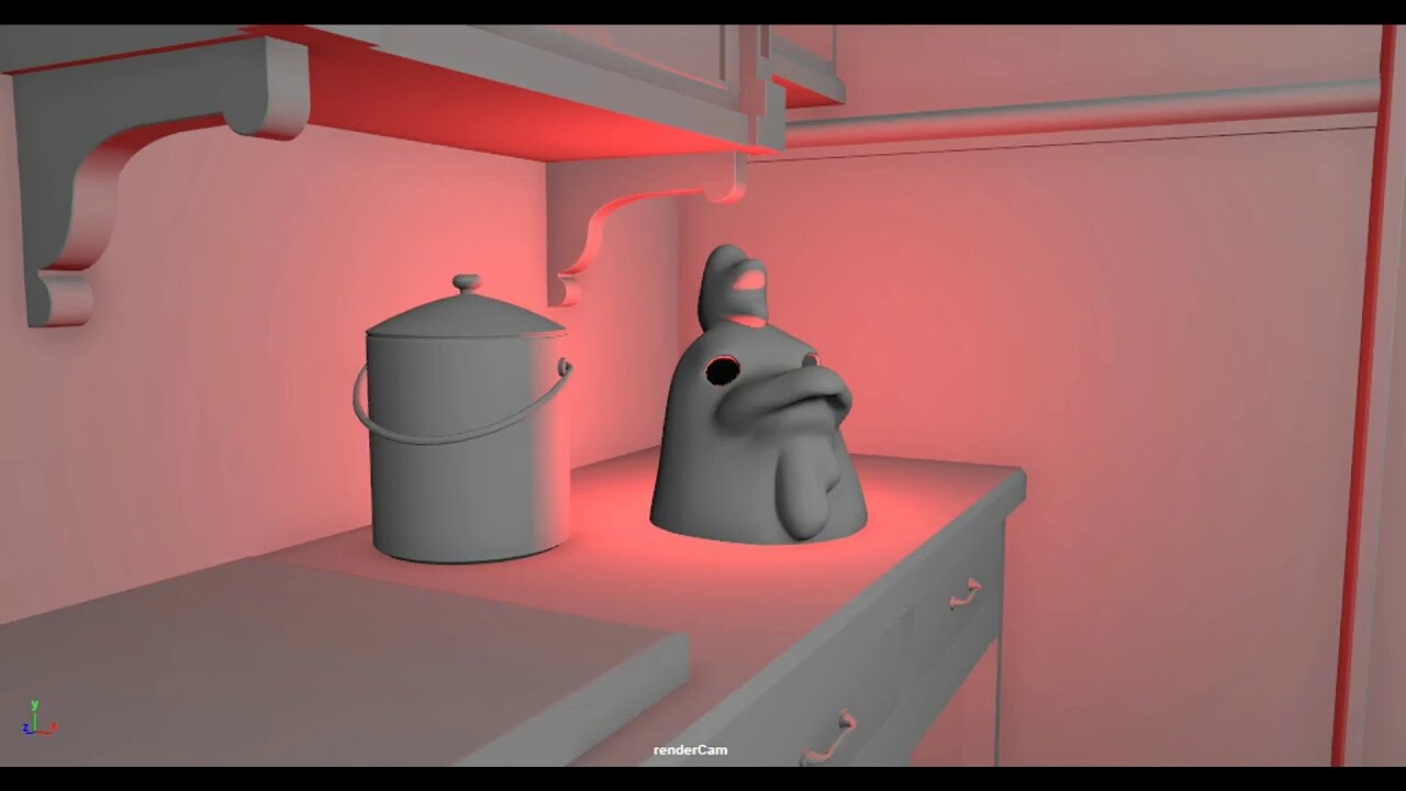 ArtStation - Kitchen Horror Render