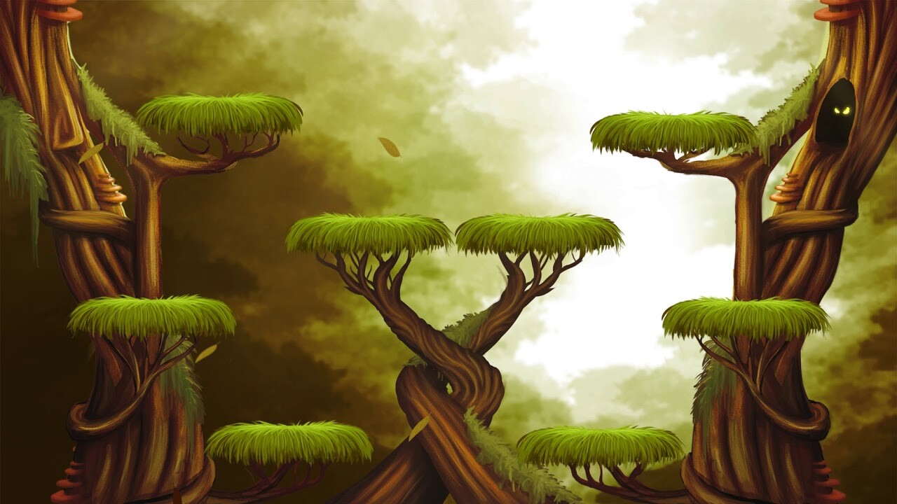 ArtStation - The Tree Tops (background art for Magefest)