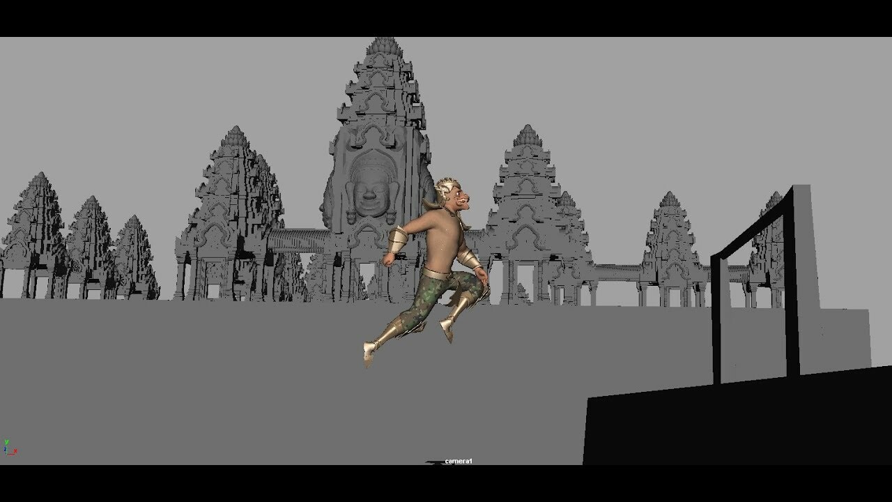 ArtStation - Hanuman run and jump animation