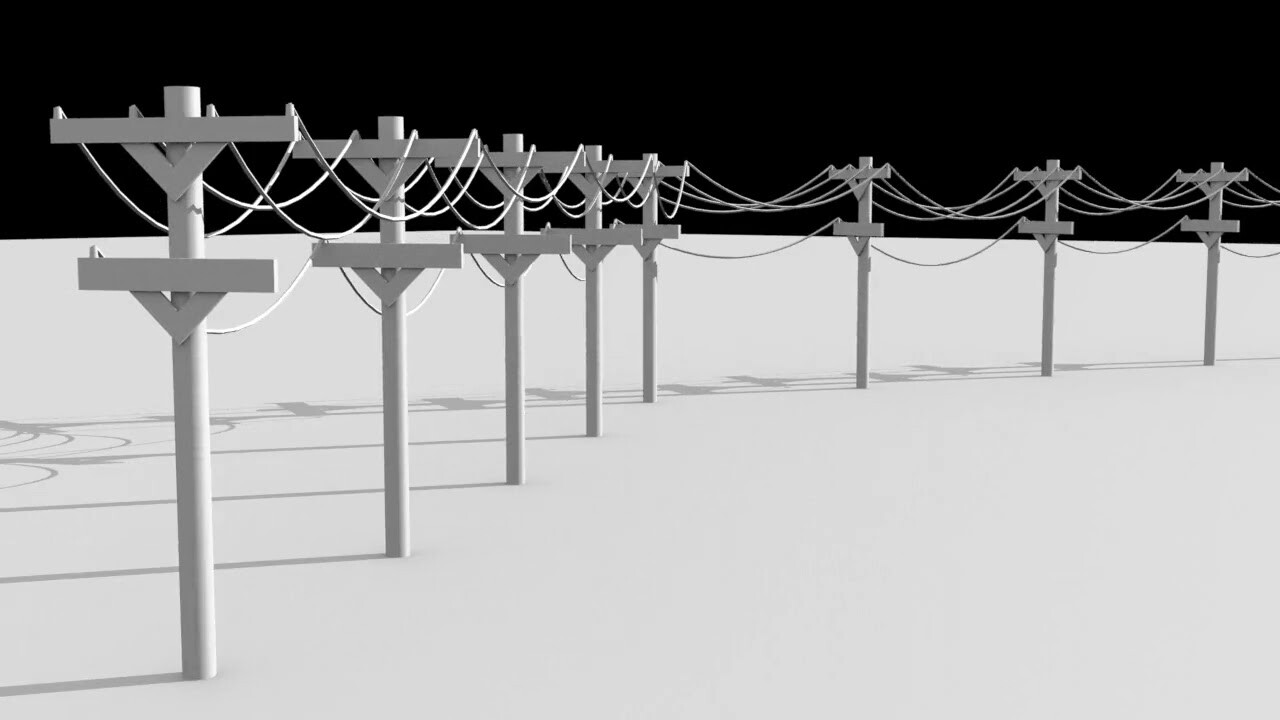 ArtStation - Procedural Utility Poles