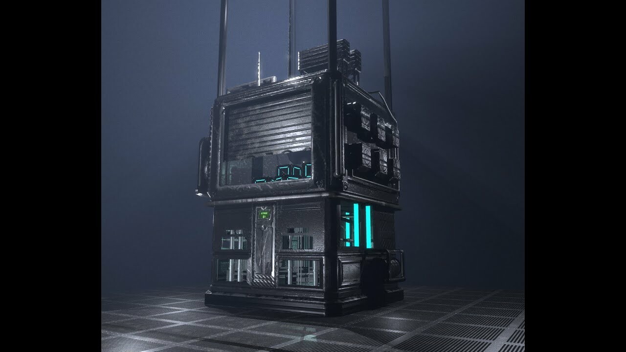 ArtStation - - Sci-Fi Industrial Elevator