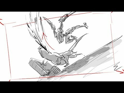 ArtStation - Storyboard assignment - fighting scene