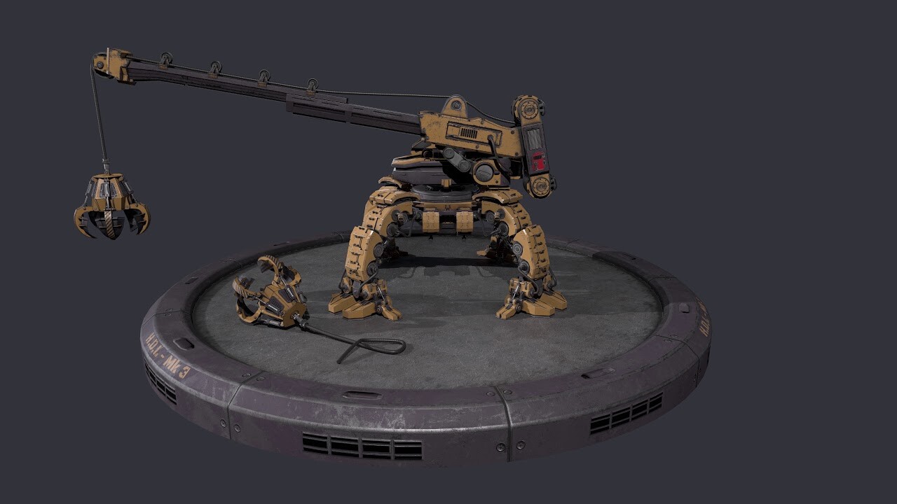 ArtStation - Heavy Duty Crane Mech