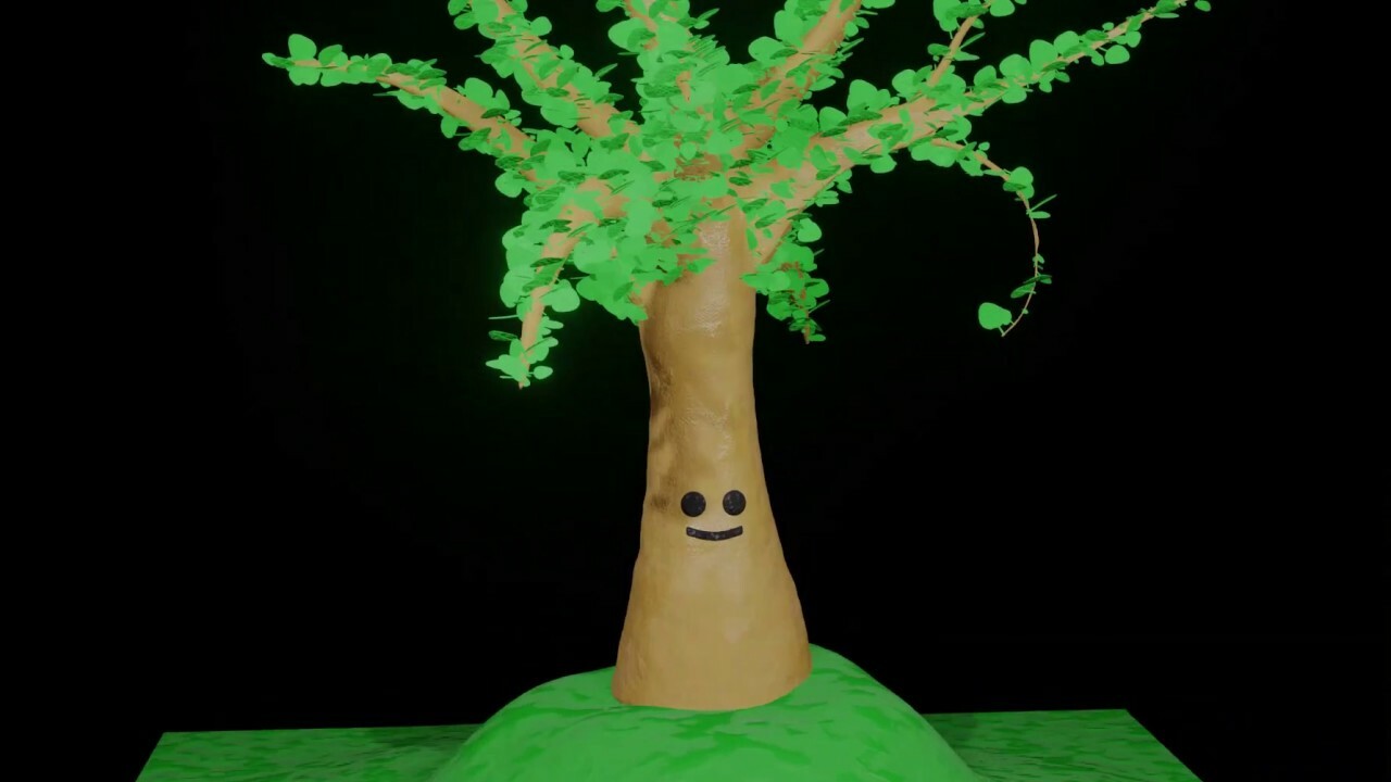 ArtStation - Blender Stop Motion smiley tree animation by EEVEE