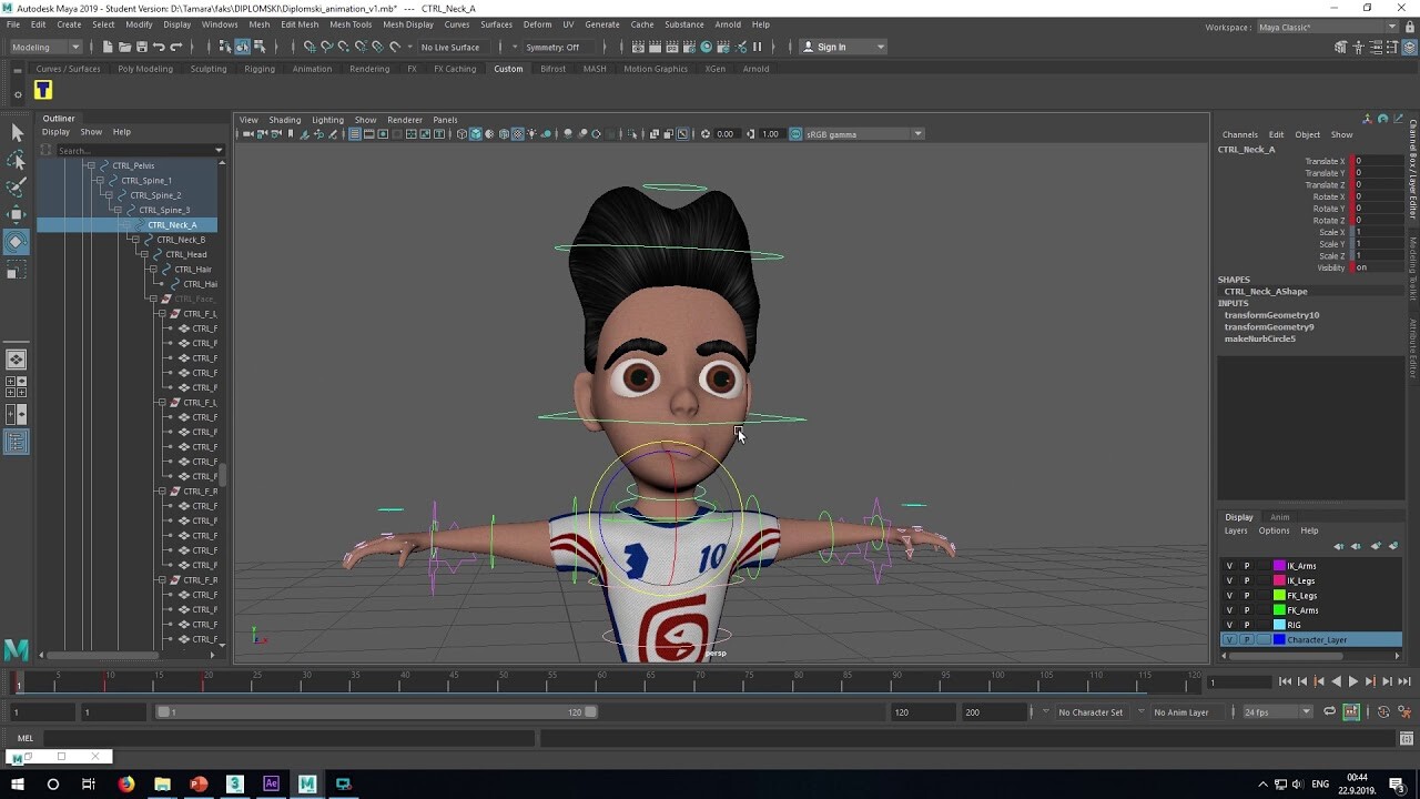 ArtStation - Automatic generation of humanoid character rig using ...