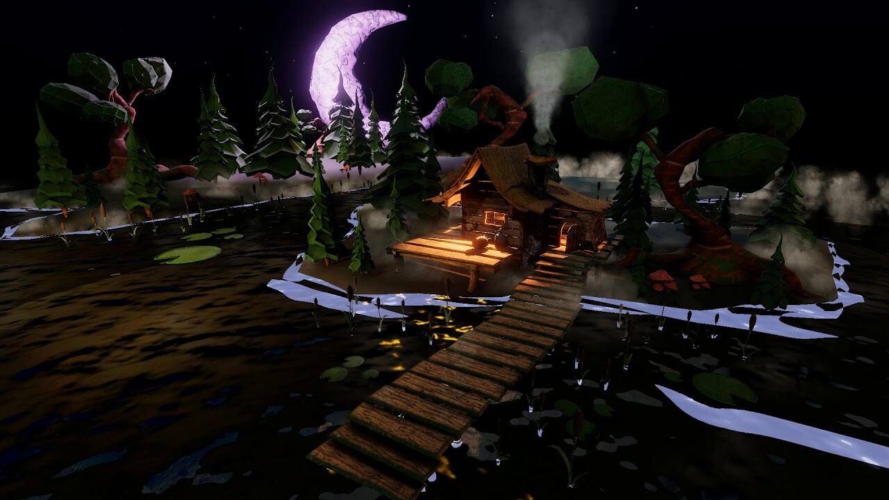 ArtStation - Low Poly Swamp scene