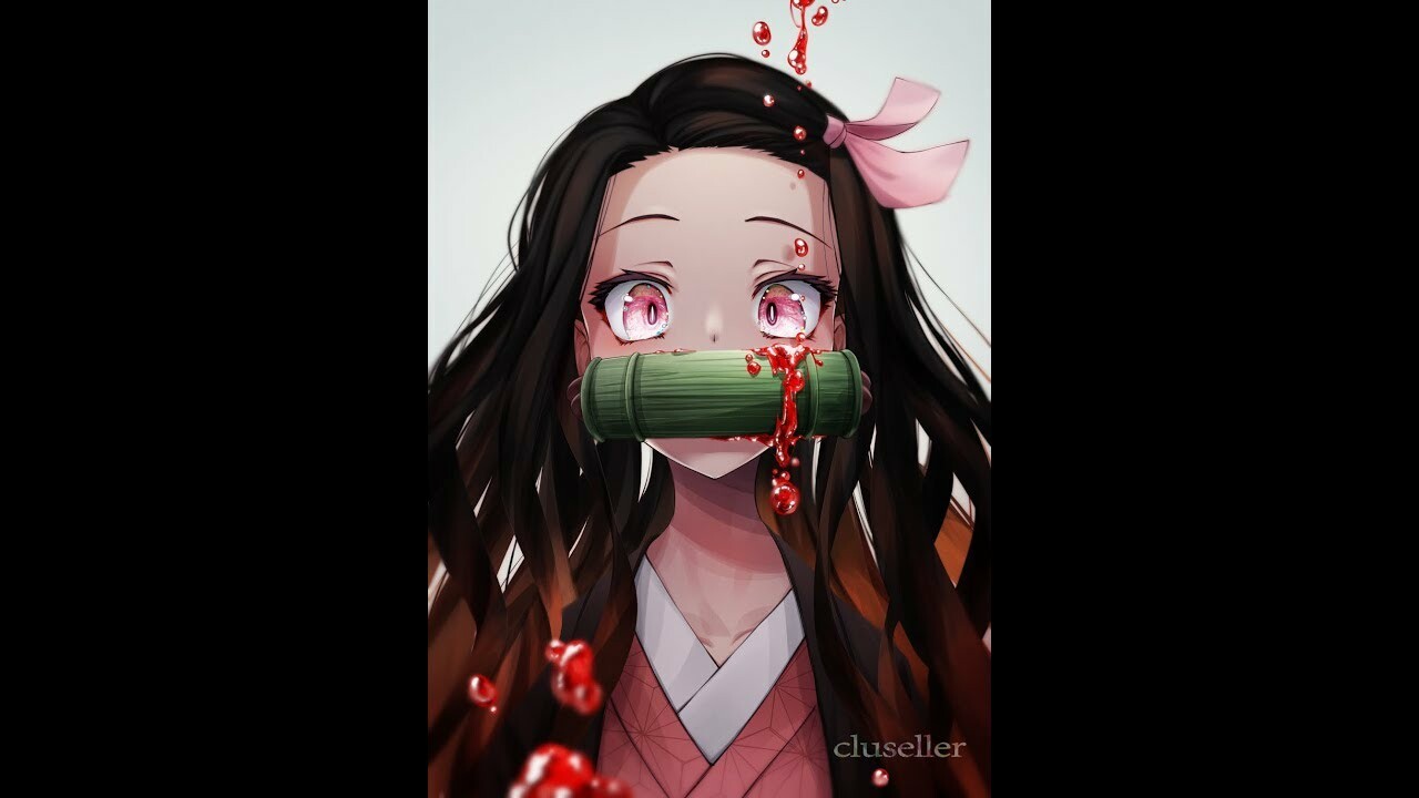 ArtStation - imetsu no yaiba Nezuko kamado making timelapse 4h