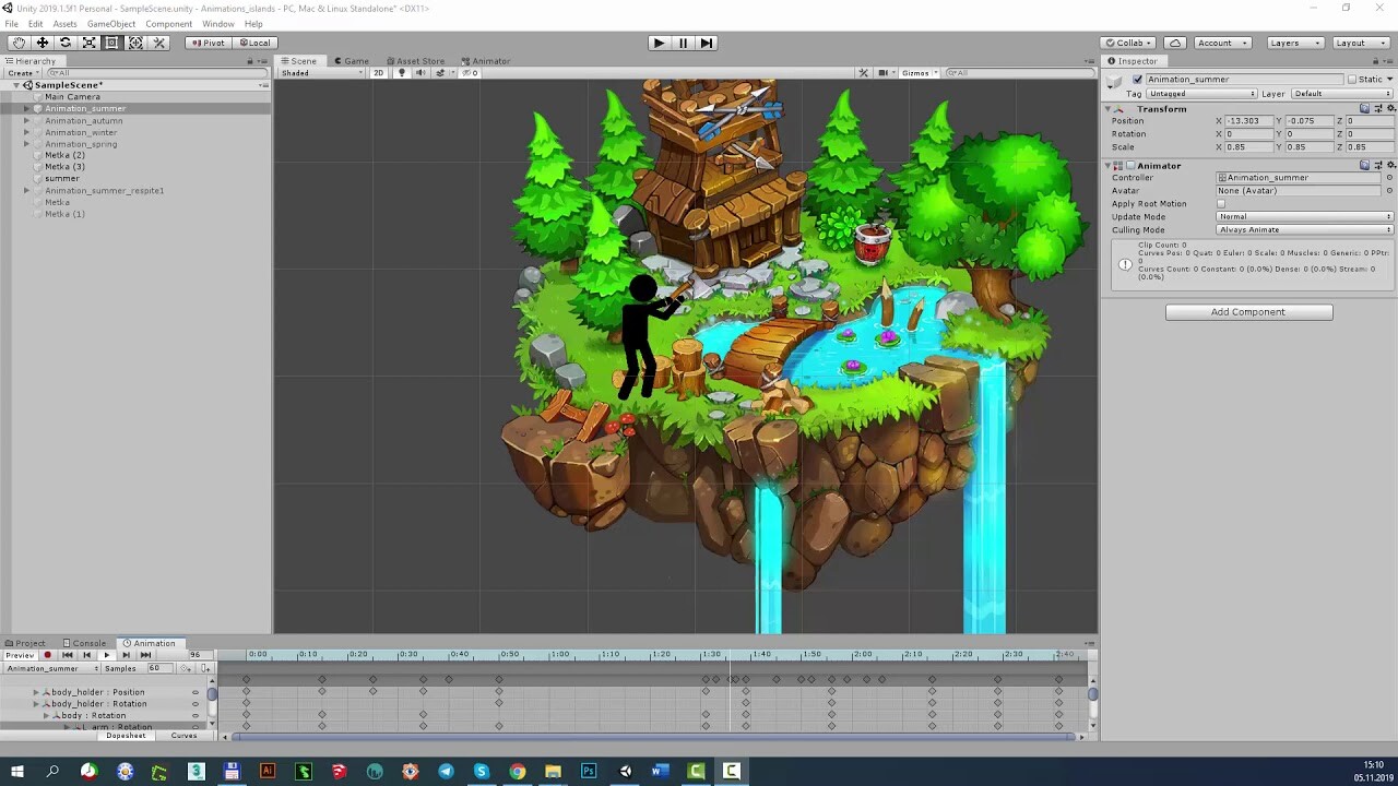 ArtStation - Stickman animation for game Сatapult2