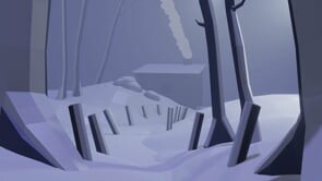 ArtStation - Low-Poly Snow Forest