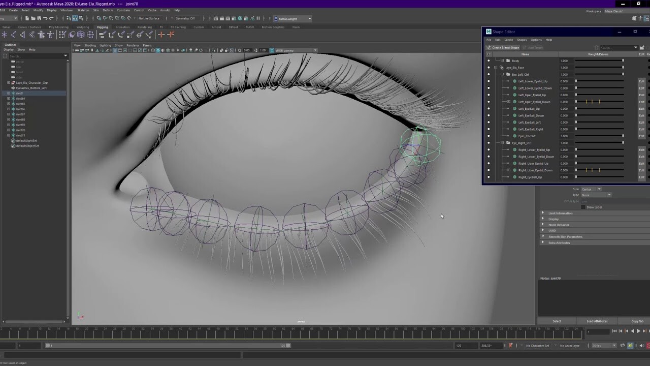 ArtStation - FREE Tutorial — Attach Eyelashes to Eyelids