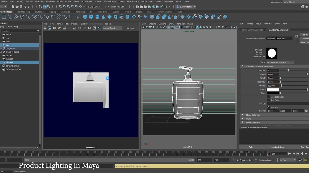 ArtStation - Product Lighting in maya