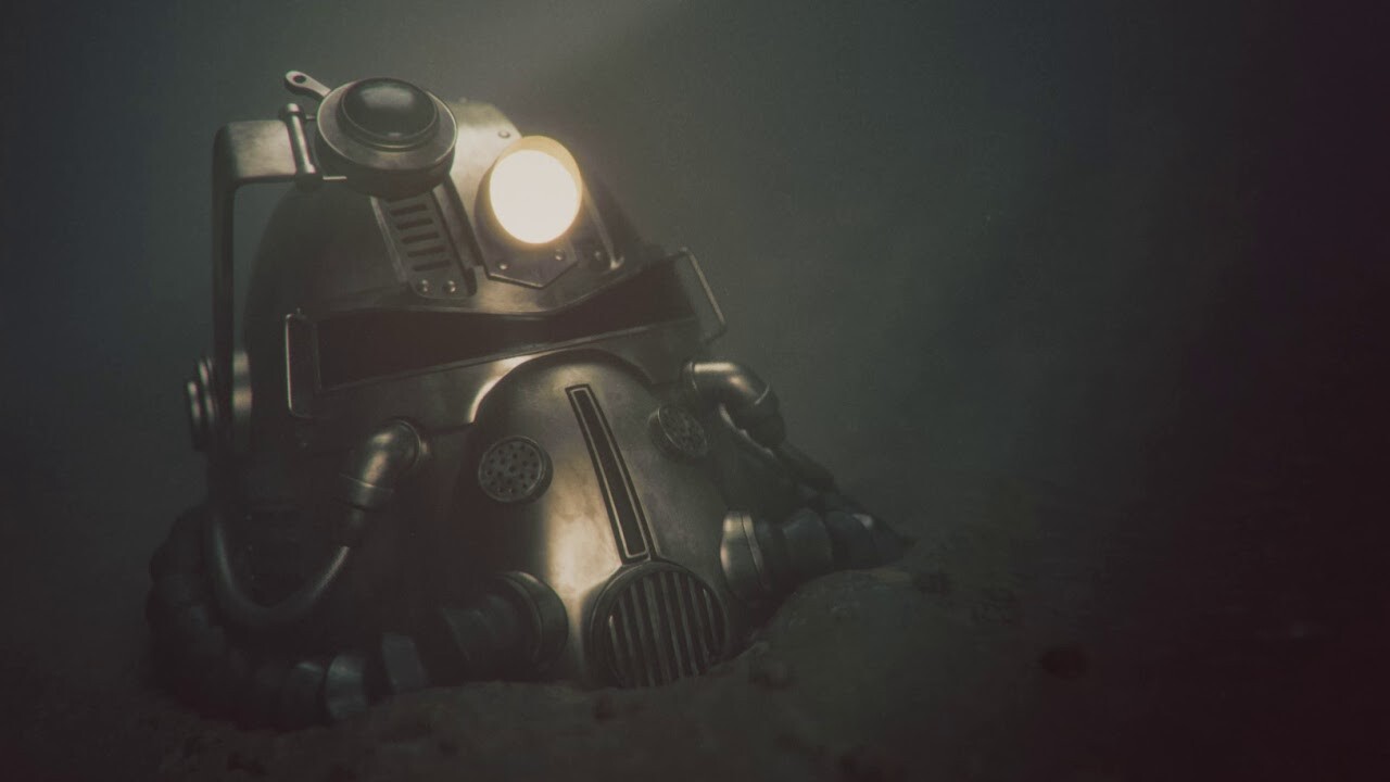 ArtStation - Fallout T51 Helmet 3D Render