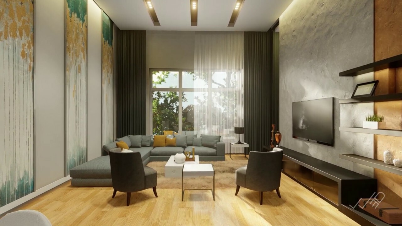 ArtStation - 3D Animation Interior Living Room on a windy day.