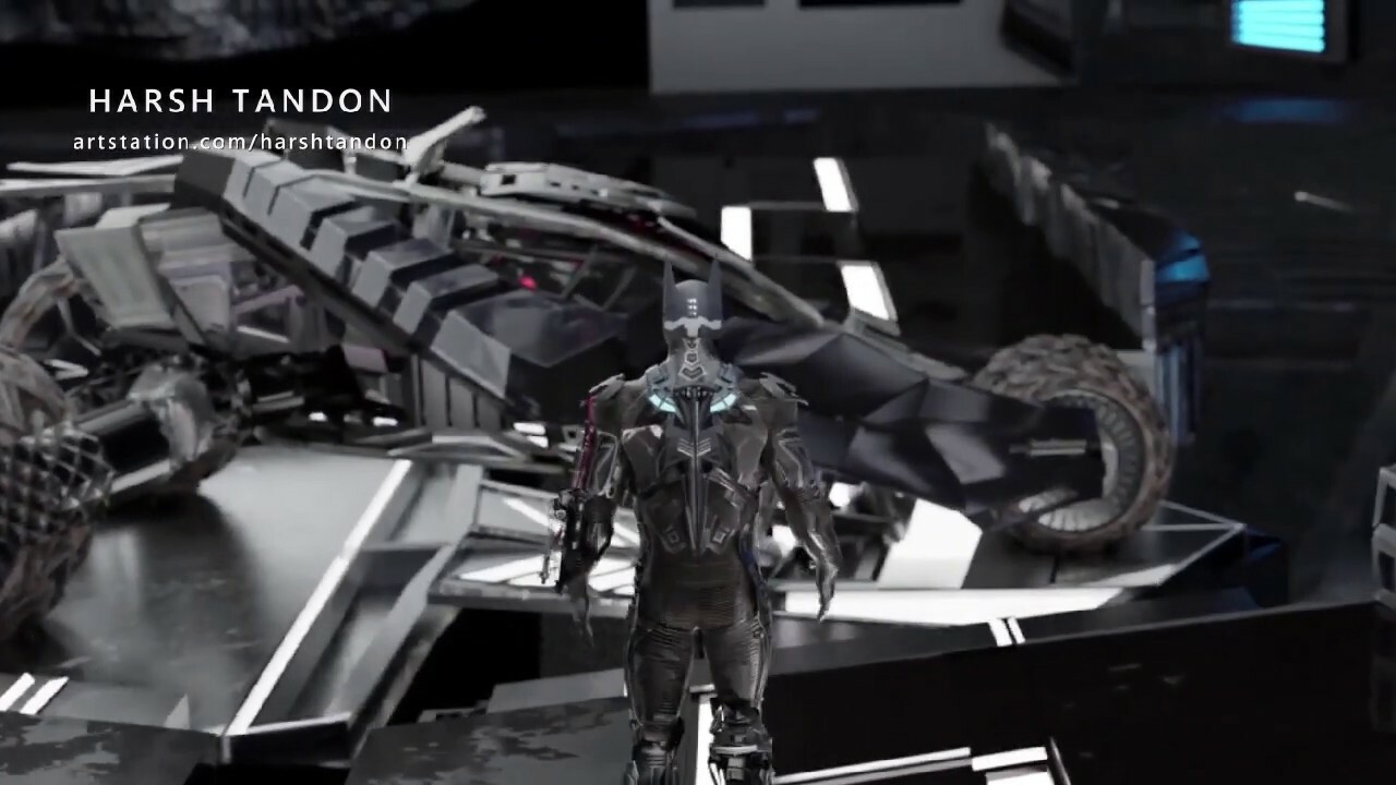 ArtStation - Batman beyond batmobile scene