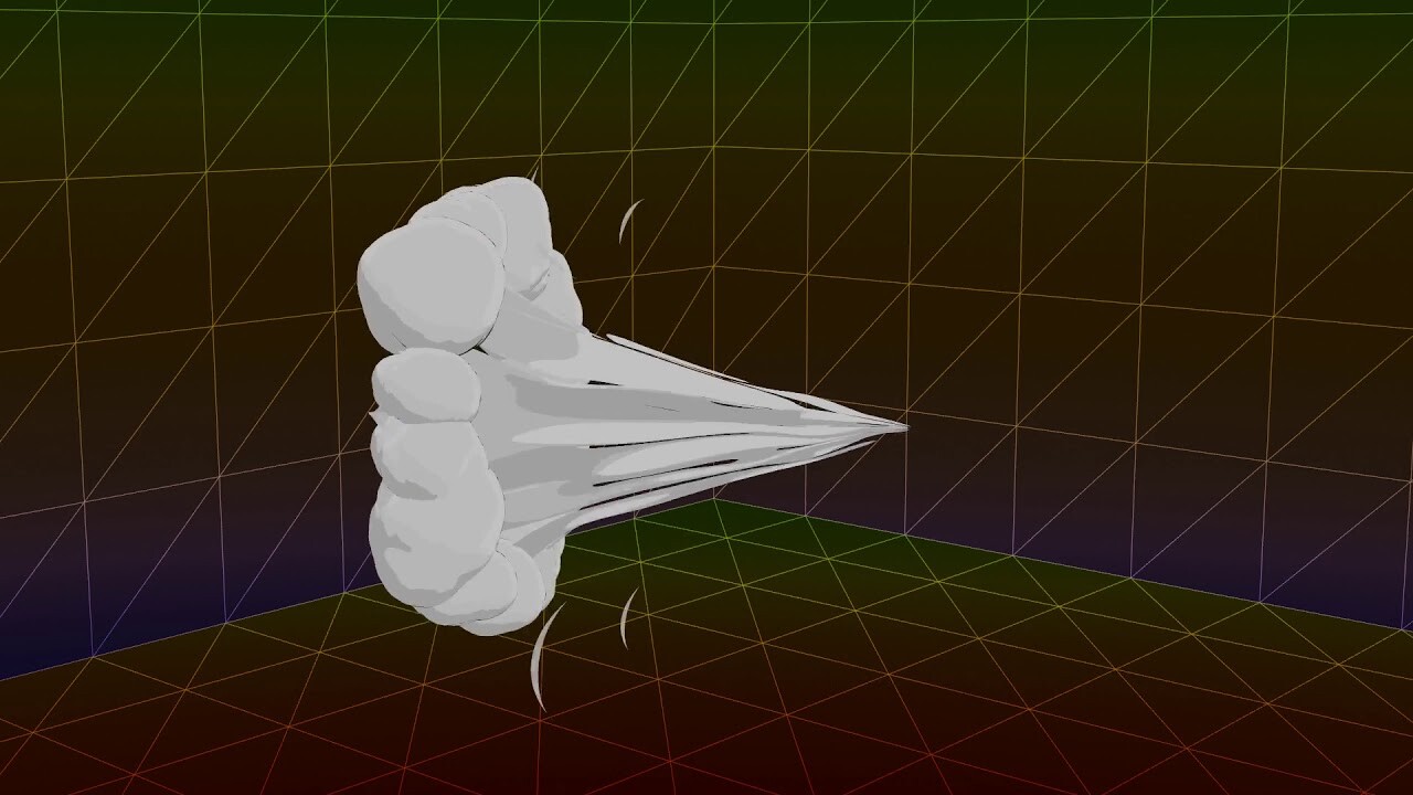 ArtStation - Anime NPR Smoke plume - Dash