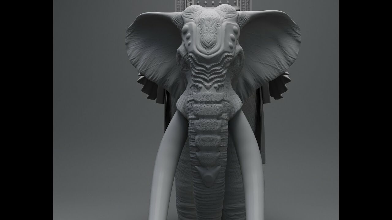 ArtStation - Hyper Realistic elephant sculpt